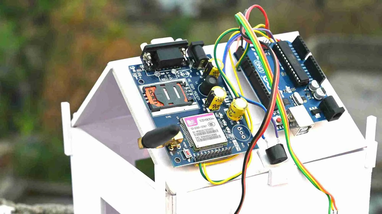 Automatic Call And Sms When House In Fire Gsm Based Arduino Project Harish Projects